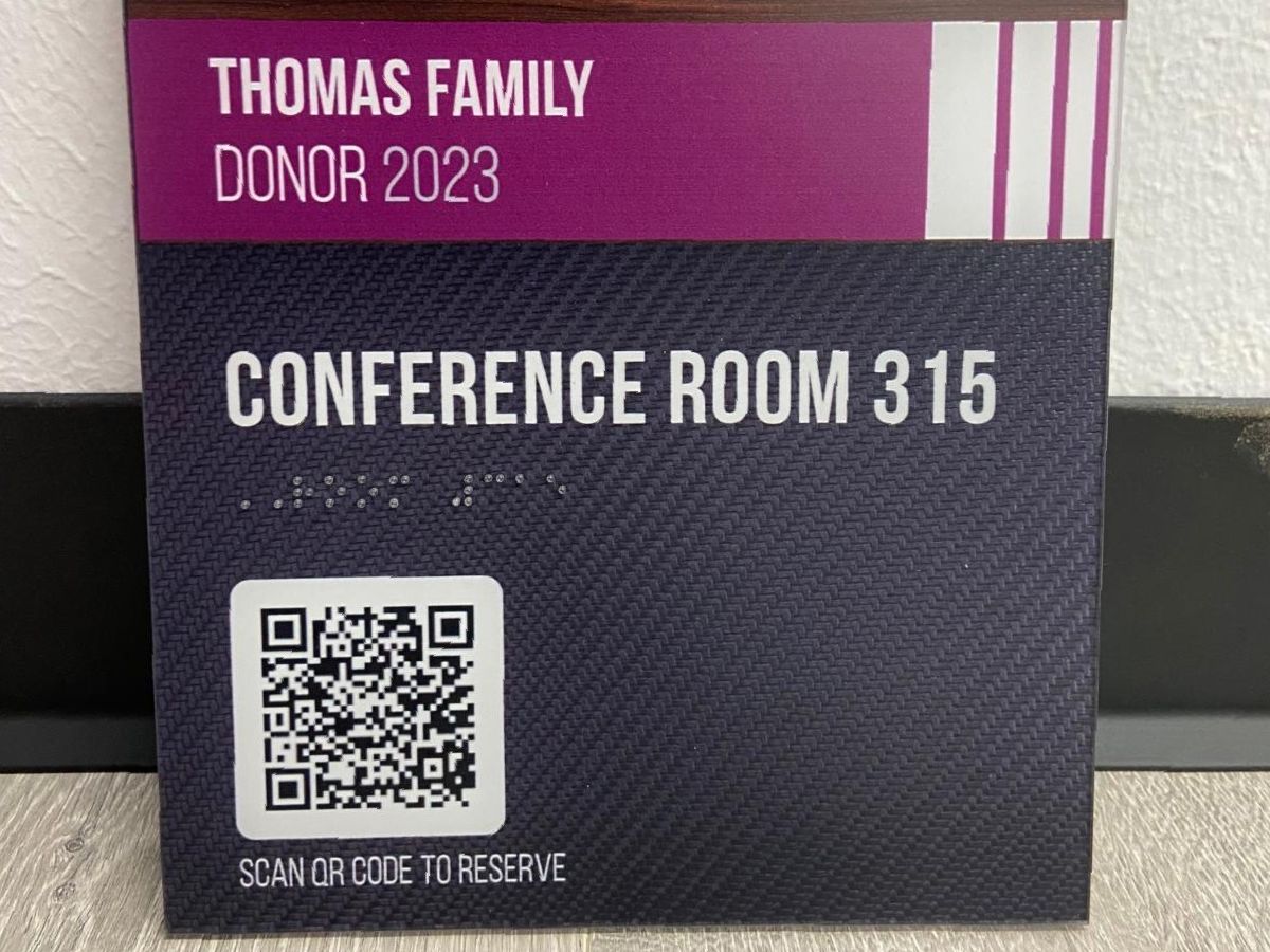 Room Signs with QR Room Reservation - Signage ONE