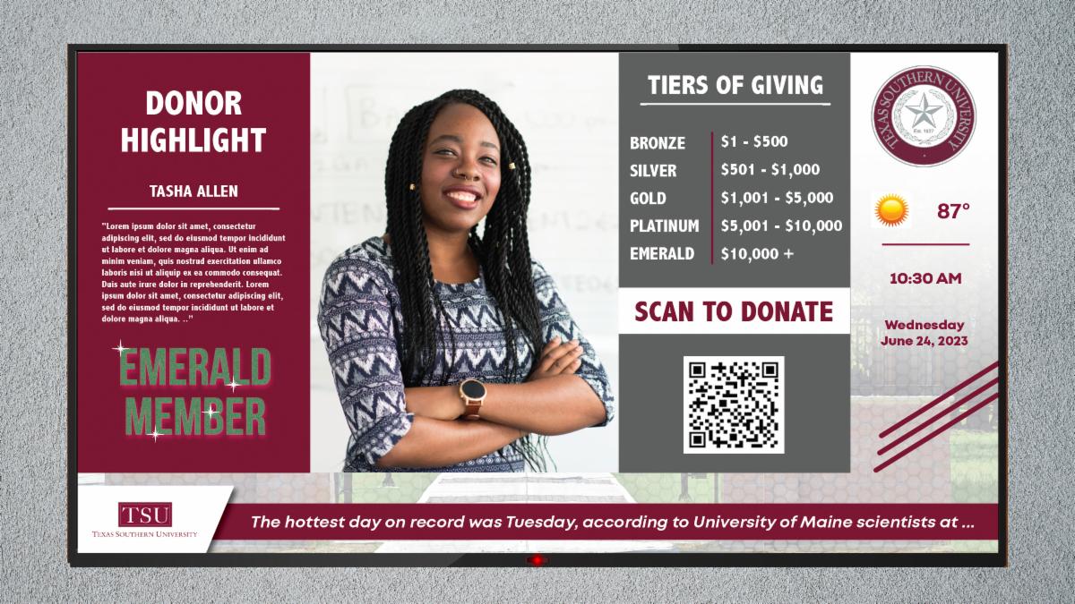 Discover dynamic and captivating donor walls - Signage ONE